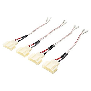 RED WOLF Door Speaker Wiring Harness Adapter Select for VW Volkswagen 1999-2019 Golf/Beetle/Passat, 1999-2016 Jetta Aftermarket Car Door Speaker Wire Cable Plug 4 PCS