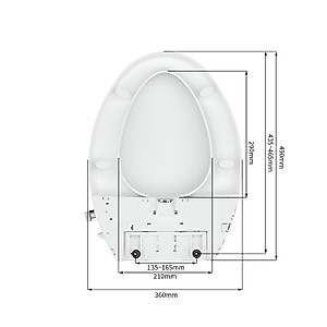 R&T Non-Electric Bidet Toilet Seat Elongated Self-Cleaning Dual Spray Nozzles for Rear & Feminine Wash