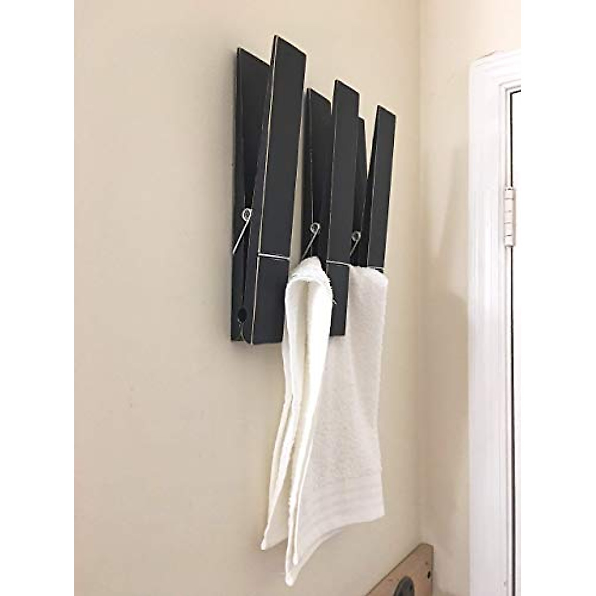 Set of 3 Extra Large Clothespins, Rustic Giant 12 Inch Clothespin, Variety of Colors, Jumbo Clothespin