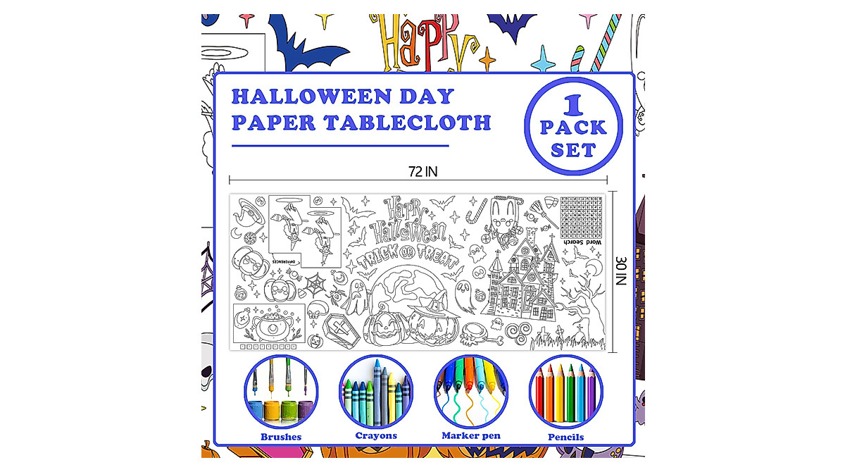 FIPKE Halloween Giant Coloring Poster - Fun for Kids