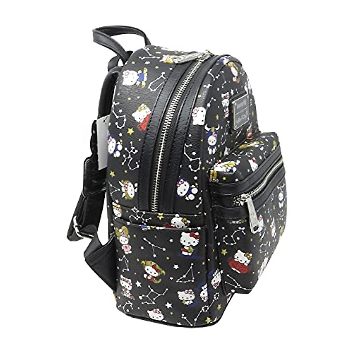 Loungefly Hello Kitty Zodiac Print Mini Backpack (One_Size, Black)