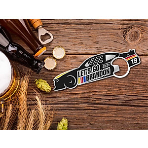Milspin Let's Go Brandon Magnetic Bottle Opener - Political Gift | Trump | Biden | NASCAR | Gag Gift | For Conservative or Libertarian, Not Liberal | FJB | LGB