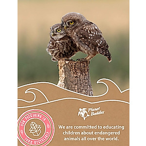 Planet Buddies Car Seat Organizer Kids, Car Accessories for Kids Storage with Tablet Holder up to 10.2 Inch, Car Organiser for Toys, Tablets, Bottles and Tissue Box Holder, Pink Owl