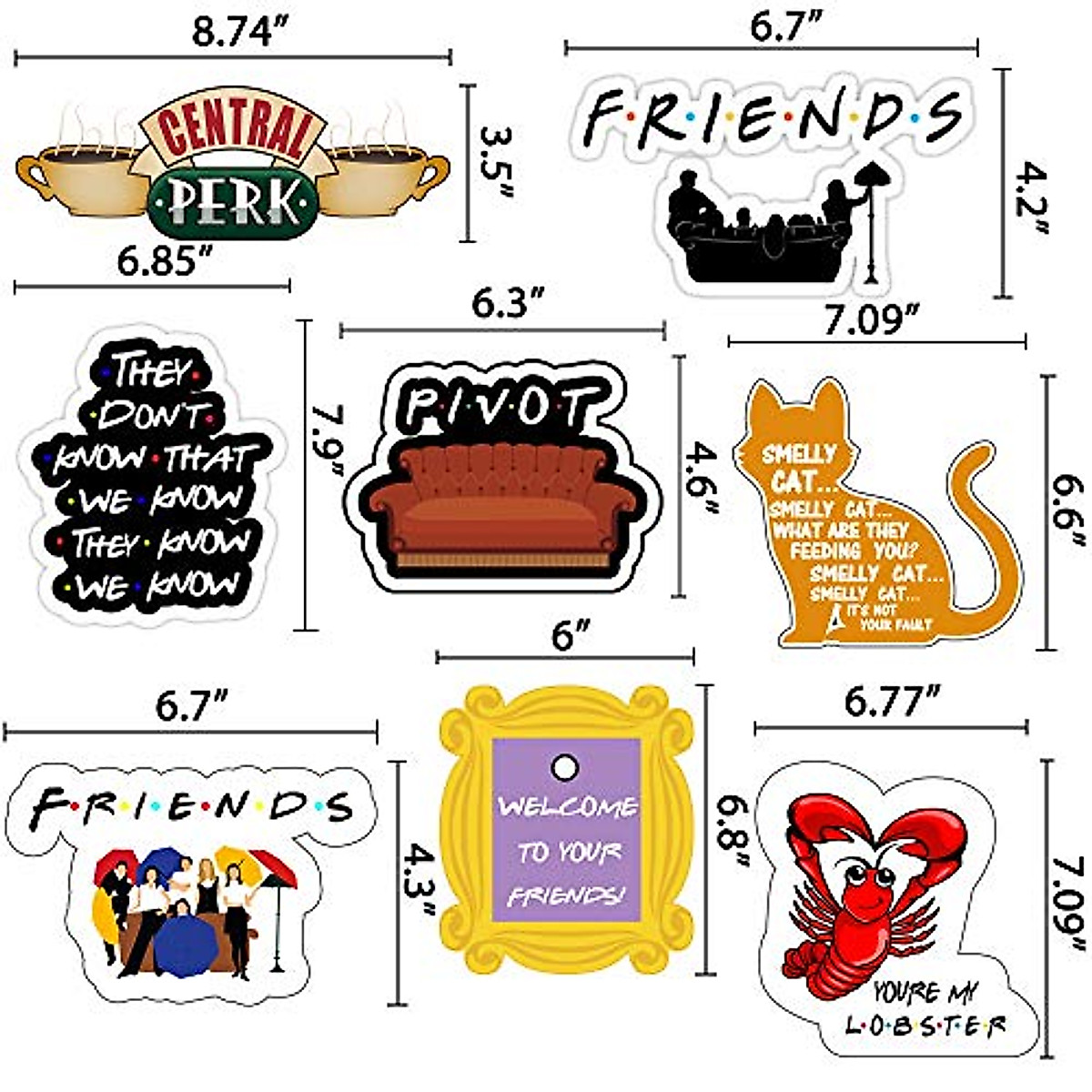 30Ct Friends TV Show Party Hanging Decorations, Friends Theme Friends Fan Birthday Party Decorations Supplies