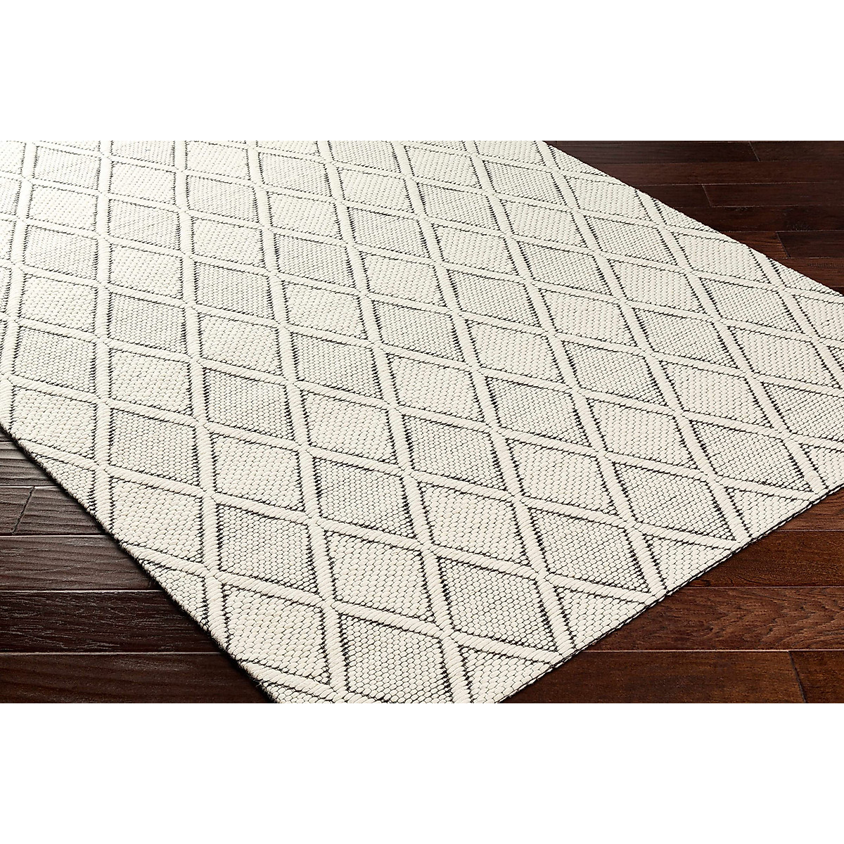 Hauteloom Aeron Wool Living Room, Bedroom Area Rug - Beige, Gray - 8' x 10'
