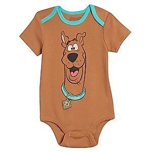Scooby-Doo Baby Boys 3 Pack Short Sleeve Bodysuit Gray/Blue/Brown 6-9 Months