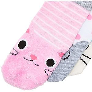 CHEROKEE girls Cherokee 10 Pack Crew Casual Sock, Assorted Pastel Critters, 12-24 Months US