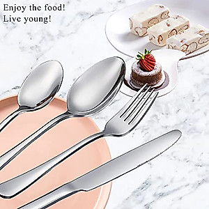 Forks,Set of 6 Top Food Grade Stainless Steel Forks Silverware Set, Dinner Forks, Flatware Forks,Cutlery Forks,8 Inches, Mirror Polished & Dishwasher Safe, New Apartment Essentials