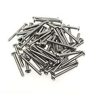 MEETOOT 35pcs #8-32 x 1-1/2inches Machine Screws Cross Recessed Pan Head Machine Screws Phillips Screws for Cabinet Drawer Knob Pull Handles