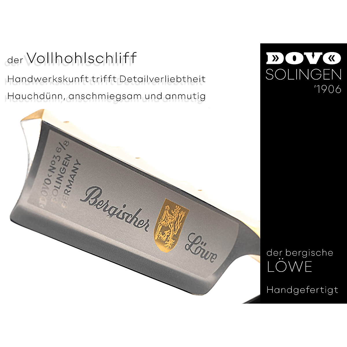 DOVO Carbon Ebony Shave Ready Swedish Steel Straight Razor