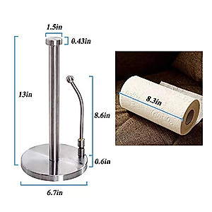 NILICAN Stainless Steel Vertical Roll Paper Towel Holder Kitchen Bedroom Bathroom