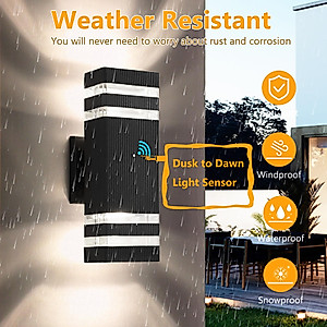 ZSMAIKU Dusk to Dawn Led Outdoor Lighting, Outdoor Light Fixture 2 Pack, GU10 14W IP65 3000k 1200LM Warm White,Aluminum Outdoor Wall Lights,Waterproof Exterior Lights for House Porch Patio