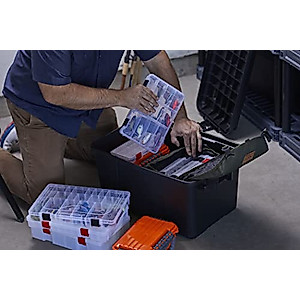 Plano Sportsman Trunk, Black, Small, Lockable Storage Box, Airline Approved Sportsman Trunk, Hunting Gear and Ammunition Bin, Heavy-Duty Containers for Camping, 56-Quart