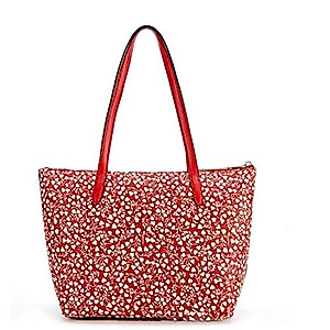 COACH Womens Pebbled Taylor Tote (Love Leaf)