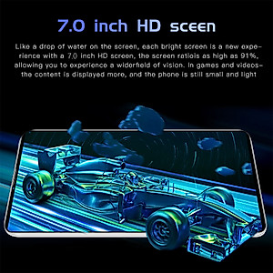 7in Tablet Android for Adults Kids Bluetooth Tablet with 4000mAh, 2GB RAM+16GB ROM, Call, Gaming Tablet Laptop Electronics for Men College Supplies Girlfriend Boyfriend Gifts Car Cool Stuff (Blue)