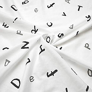 American Baby Company New Baby Welcome Kit with Muslin Cotton Swaddle Blanket & Fitted Pack N Play Playard Sheet, Alphabet, for Boys & Girls