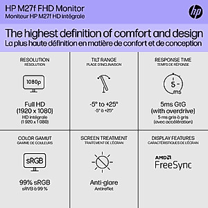 HP 27-inch M27f FHD Monitor