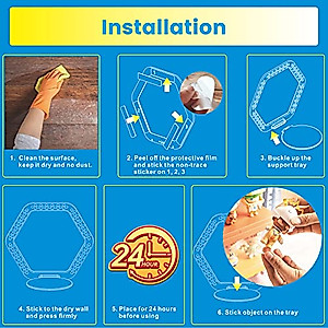 LRANFOW 12 Sets Display Shelves for Funko Pop Display or Other Pop Figures, Wall Mounted Glow at Night