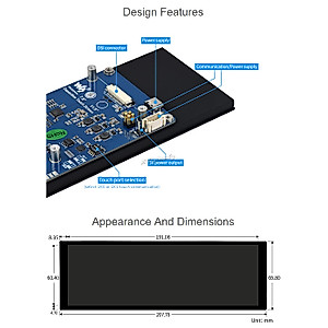 7.9inch Capacitive Touch 400×1280 IPS DSI Interface Display Panel LCD Supports Raspberry Pi 4B/3B+/3A+, CM3/3+/4 @XYGStudy