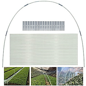 Greenhouse Hoops 6 Sets of 7 Ft Grow Tunnel Garden Hoops Detachable Fiberglass Support Frame for Raised Beds Garden Fabric