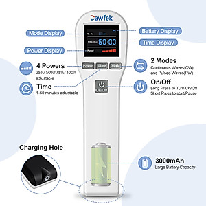 Dawfek Cold Laser Therapy Device for Dogs, 4x808nm+16x650nm, Red Light Therapy for Pain Relief & Аrthritis, Cold Laser Therapy Device Pets, Home Laser Therapy Machine for Dogs, Cats, Horses, Animals