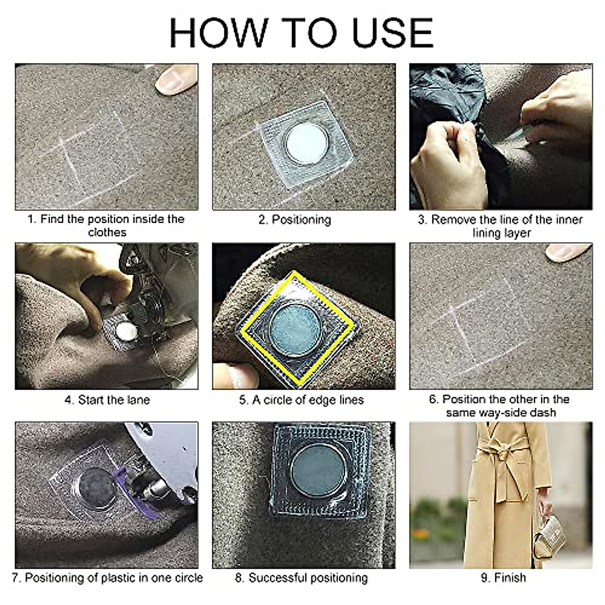 Hysagtek 20 Pairs Hidden Magnetic Snap 15mm 20mm Invisible Sew Magnetic Purse Closure Fastener Hidden Magnet Fastener for Handbag Clothing DIY Craft Sewing, 2 Sizes