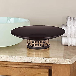 nu steel Selma Decorative Steel Bar Soap Dish Tray for Bathroom Vanities, Countertops, Pedestals, Kitchen Sink - Store Hand Soap, Pumice Bars, Sponges, Scrubbers - Copper & Oil Rubbed Bronze