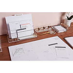 russell+hazel Weekly Notepad, White with Gilded Edges, 80 Sheets, 10” x 7” (27616)