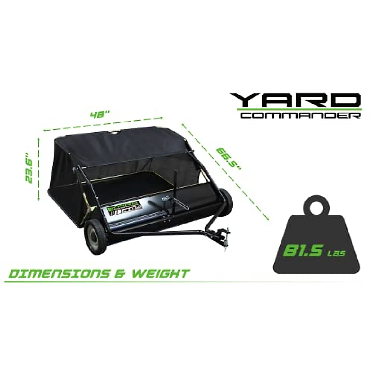 Yard Commander 48" Tow Behind Lawn Sweeper