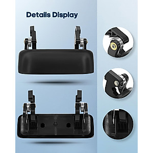 ECCPP Door Handles Exterior Outside Outer Front Driver Passenger Side for 1998-2011 for Ford Ranger Black(2pcs)