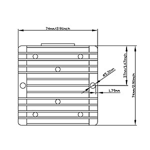 Voltage Regulator DC DC 36V 48V Step Down to DC 12V Buck Transformer Converter (36V/48V to 12V 20A)