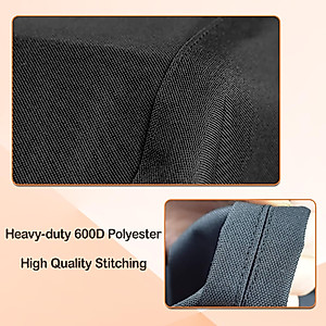 Griddle Cover for Blackstone 28 inch Griddle with Hood Double Shelf, 5483 Grill Cover for 1883 1785 1924 2086 2146 2147, Heavy Duty Waterproof 600D Polyester Flat Grill Griddle Cover