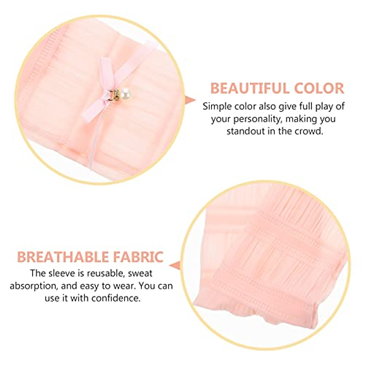 Amosfun Arm Sleeves 1 Pair Long Lace Gloves Sun UV Protection Cooling Mesh Arms Sleeves Cycling Ice Arm Sleeve Outdoor Driving Gloves for Women Pink Sun Sleeves