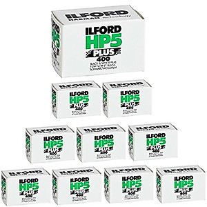 Ilford HP5 Plus, Black and White Print Film, 35mm, ISO 400, 36 Exposures (10 Pack)