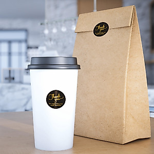 Mr. Pen- Thank You Stickers, 500 pcs, 1”, Thank You Stickers for Packaging, Black Thank You Stickers, Thank You Labels Stickers, Thank You Labels, Thank You Stickers Small Business, Packaging Stickers