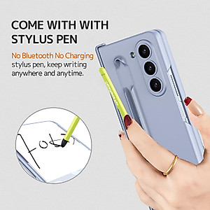 NINKI Compatible Samsung Galaxy Z Fold 5 Case with S Pen Holder & Green S Pen,Hinge Protection Case for Samsung Z Fold 5 Case Screen Protector,Samsung Z Fold 5 5g Case Galaxy Fold 5 5g Phone Case Blue