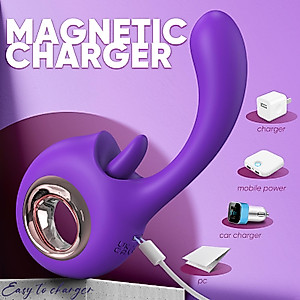 Adult Toys, 2 in 1 Clitoral Licking Tongue Vibrator, Rechargeable & Waterproof Sex Toys 9 Licking Modes & 9 Clitoral Stimulator Sex Toy for Women and Couples Game