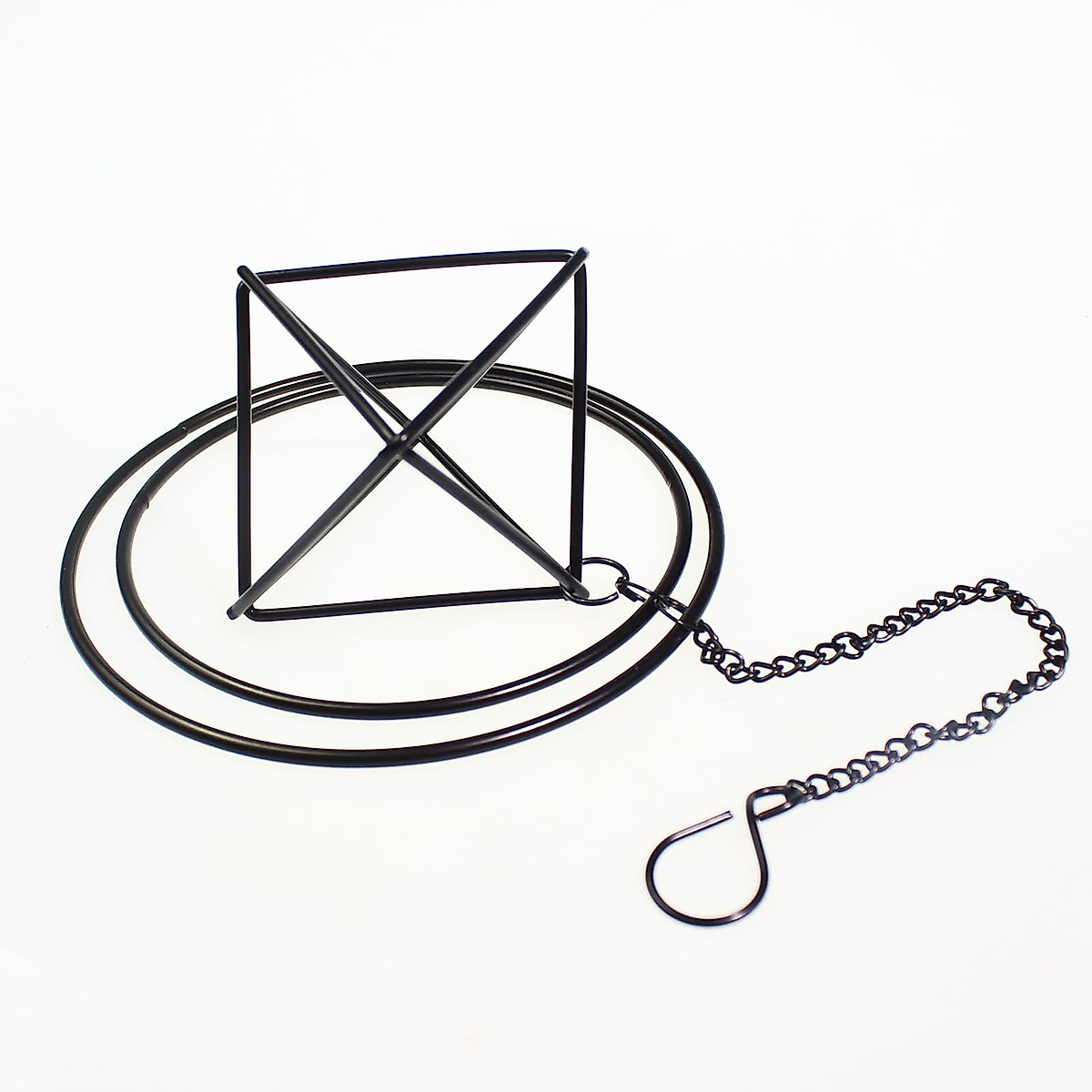 ZOOELAY Air Plant Hanging Holders Black Airplants Hanging Cage Sets Wall Air Planters Hanger 6 Geometric Airferns Indoor Display Frame