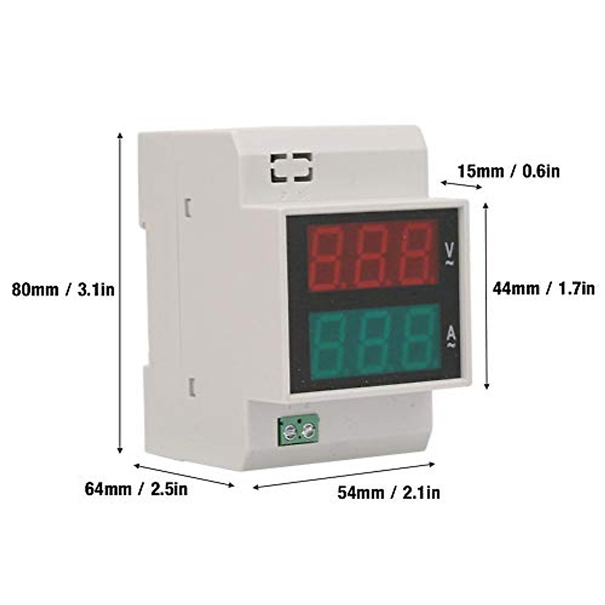 YWBL-WH Ammeter,Power Meter Digital Energy Meter LED Active Multi-Functional Power Meter for Measuring The AC Voltage and Current Din Rail with LED Display(AC80-300/100A)