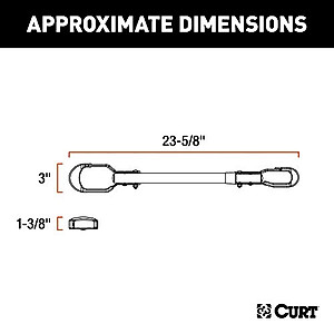 CURT 18016 Adjustable 22-1/2 to 31-Inch Bike Rack Adapter for Women's Bike, Angled Frame