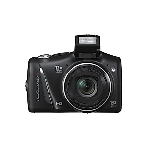 PowerShot SX150 is 14.1 MP Digital Camera with 12x Wide-Angle Optical Image Stabilized Zoom with 3.0-Inch LCD (Black) (Old Model) (Renewed)