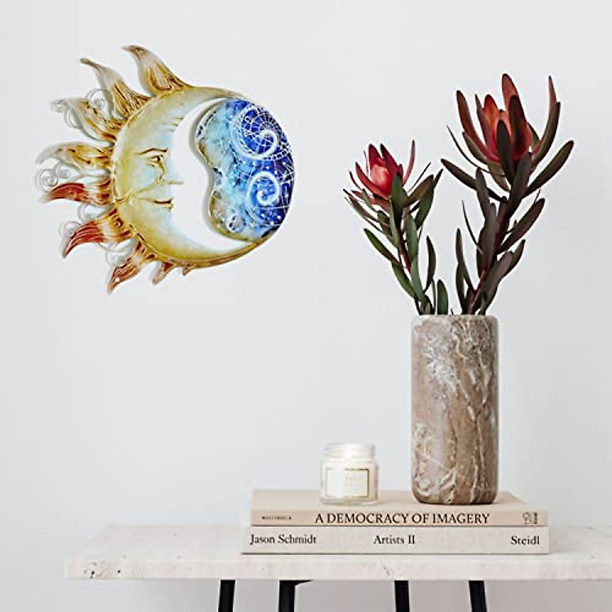 Outdoor Sun Wall Art Metal Sun Wall Decor Inspirational Celestial Wall Sculpture for Home Garden Farmhouse Yard Patio Fence Living Room Bedroom