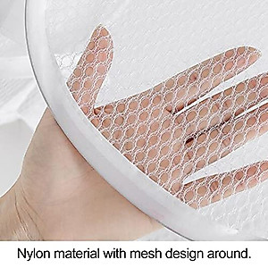 Popup Laundry Hamper with Handle, Foldable Large Capacity Mesh Laundry Hamper Home Supplies White