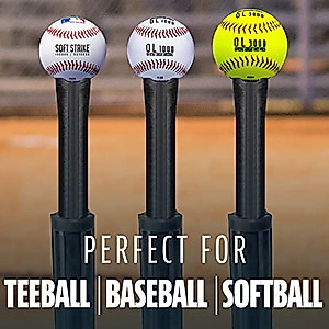 Franklin Sports Kids Teeball Batting Tee - 1 Position Hitting Tee for Teeball, Softball + Baseball + Stand - Adjustable Youth Tee
