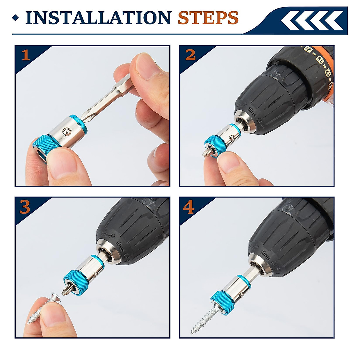 6 Pcs Upgraded Screwdriver Head Magnetic Ring, Universal Magnetic Screw Ring, Bit Magnetic Ring, Removable for 1/4 Inch / 6.35 mm Hex Screwdriver and Power Bits