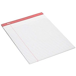 Office Depot Brand Perforated Writing Pads, 8 1/2"""" x 11 3/4"""", Legal Ruled, 50 Sheets,