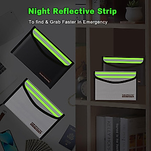 5"x8" Small Fireproof Bag Money Bag Home Office Travel Fireproof Safe Storage Pouch for Document Cash Valuables Jewelry Keys Mobile Power Supply Power Bank Lipo Battery