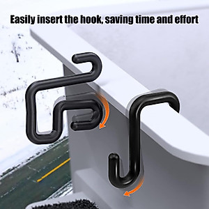 CNQLIS 2-Pack Black 3" Aerial Bucket Lineman Bucket Hooks for Blankets, Aerial Bucket Hooks, Aerial Basket Hooks, Lineman Bucket Tool Holders, Tool Bag or Apron Holder Hooks