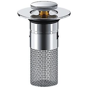 Kichvoe Wash Basin Drainer Sink Drain Plugs Kitchen Sink Drainer Plugs Bathroom Sink Stopper Sink Stopper Drainer Bathtub Cups Sink Hair Catcher Anti-blocking Substitute Brass Washbasin