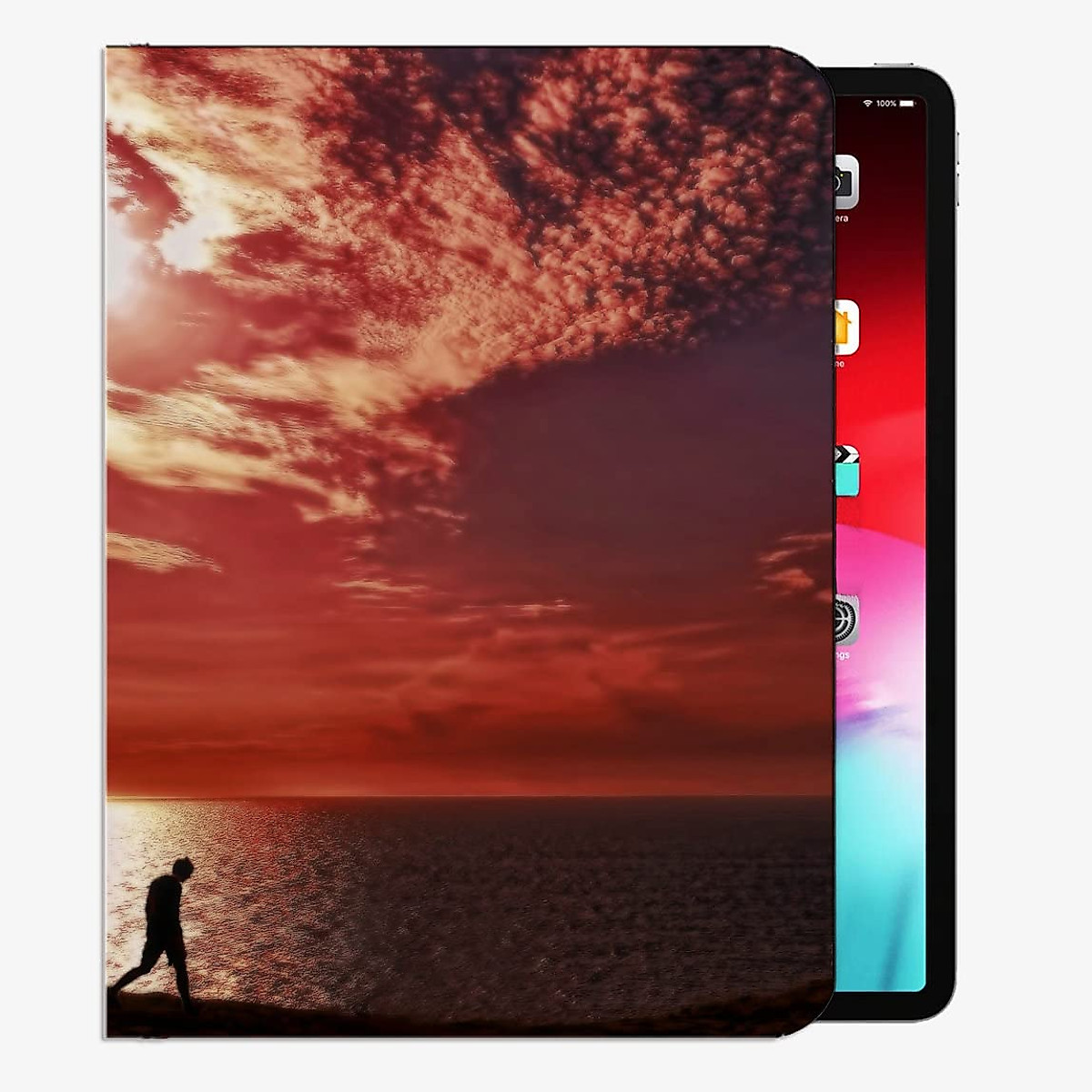 Wugao New iPad Pro 11 Inch Case 2021(3rd Gen)/2020(2nd Gen) with Pencil Holder,Africa Light Lighthouse Full Body Protective Filio Smart case Cover